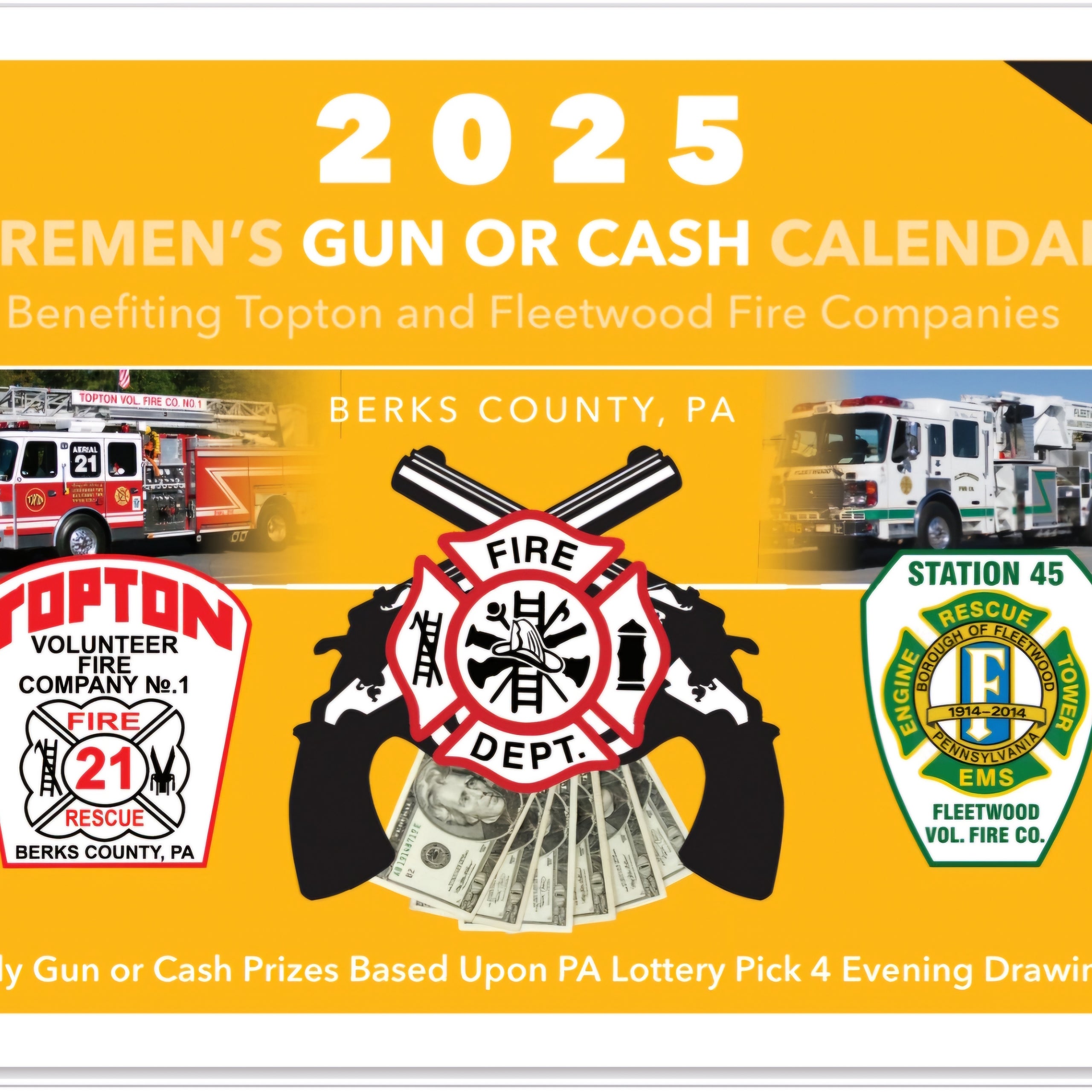 2025 Raffle Calendar - 365 Days To Win | Fleetwood Fire Co